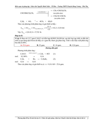 Phương pháp giải bài tập về dẫn xuất halogen | PDF