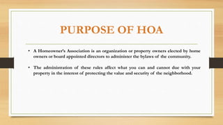 HOA from a Buyer's Point of View | PPTX