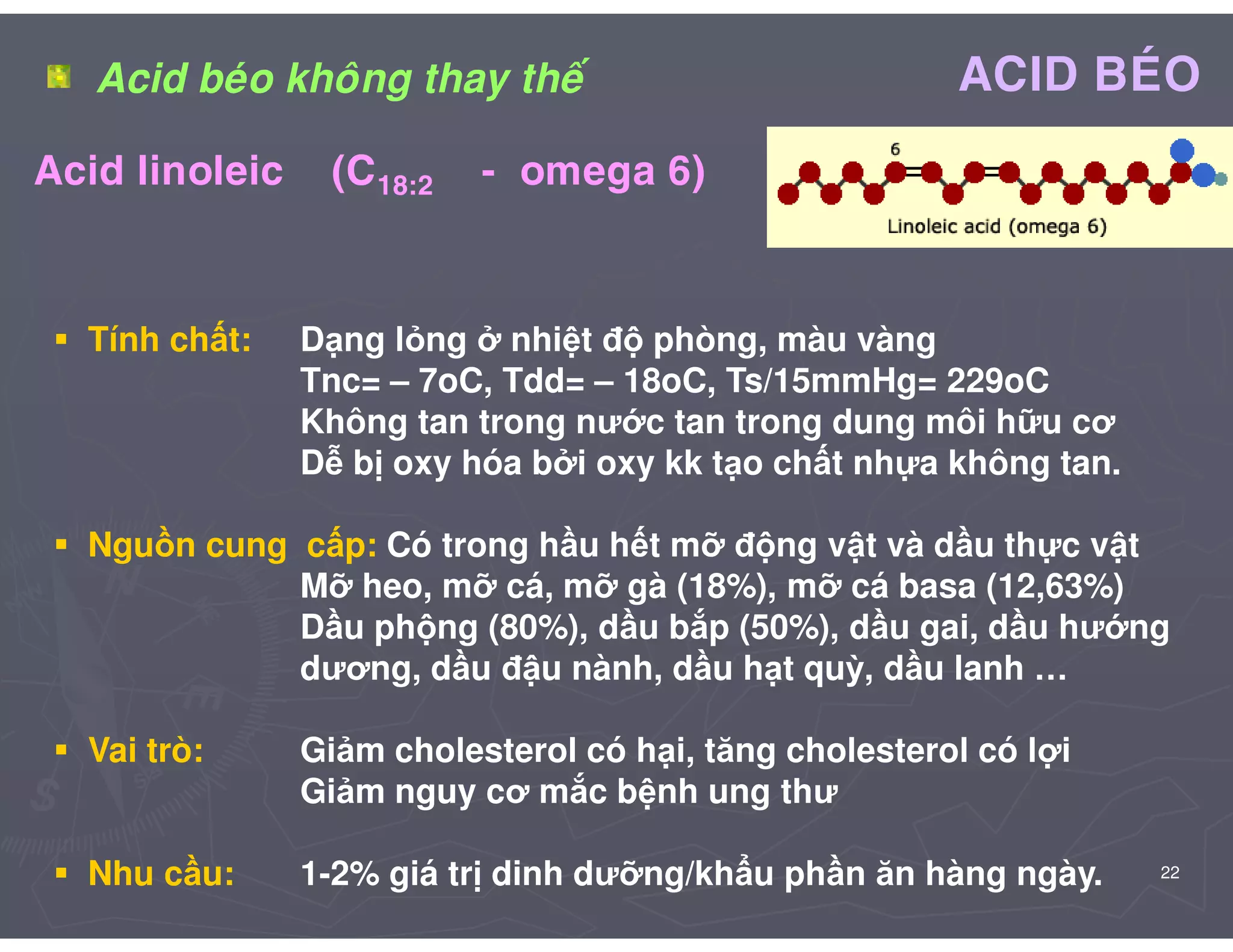 Hoa hoc thuc pham chuong 2 lipid ton nu minh nguyet | PDF