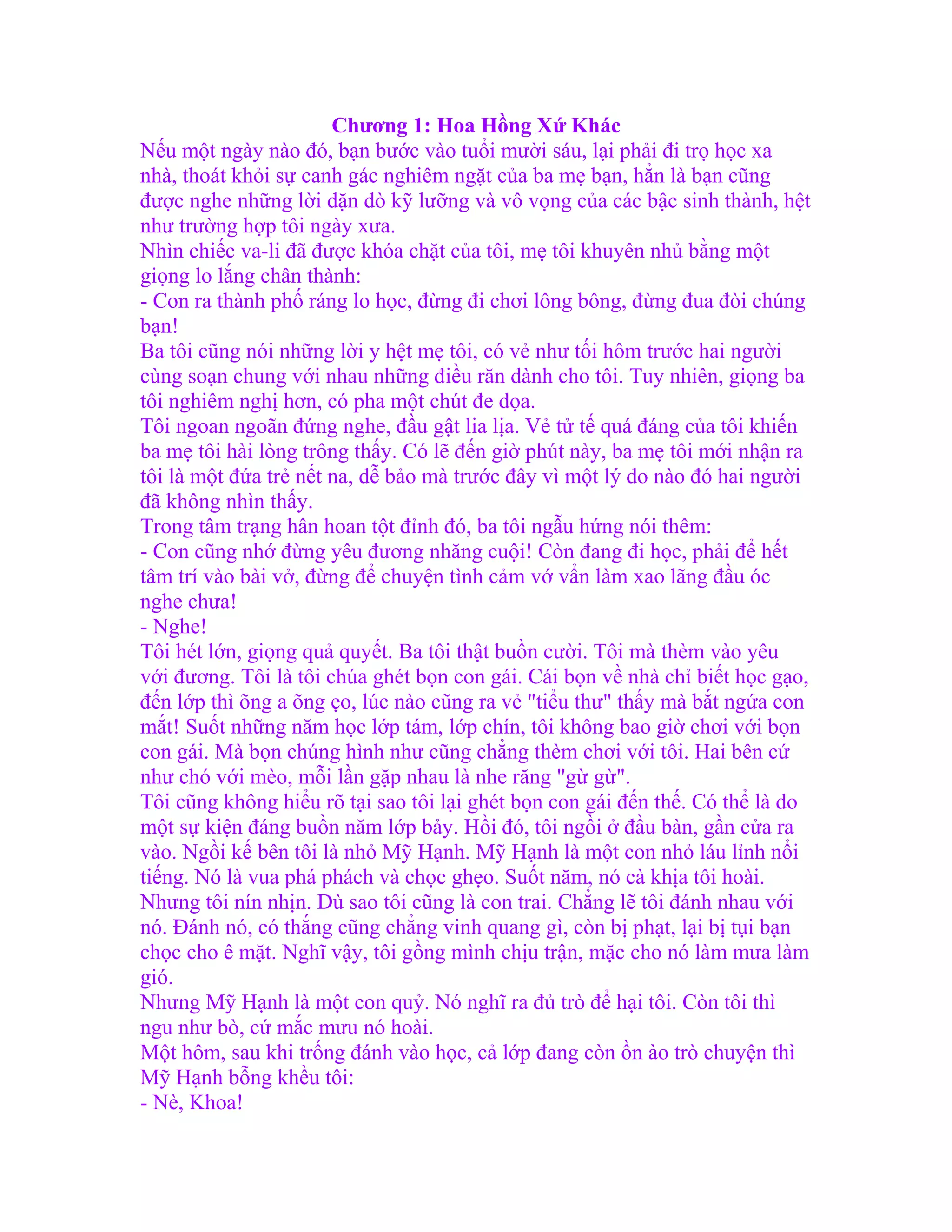 Hoa hong xu khac | PDF