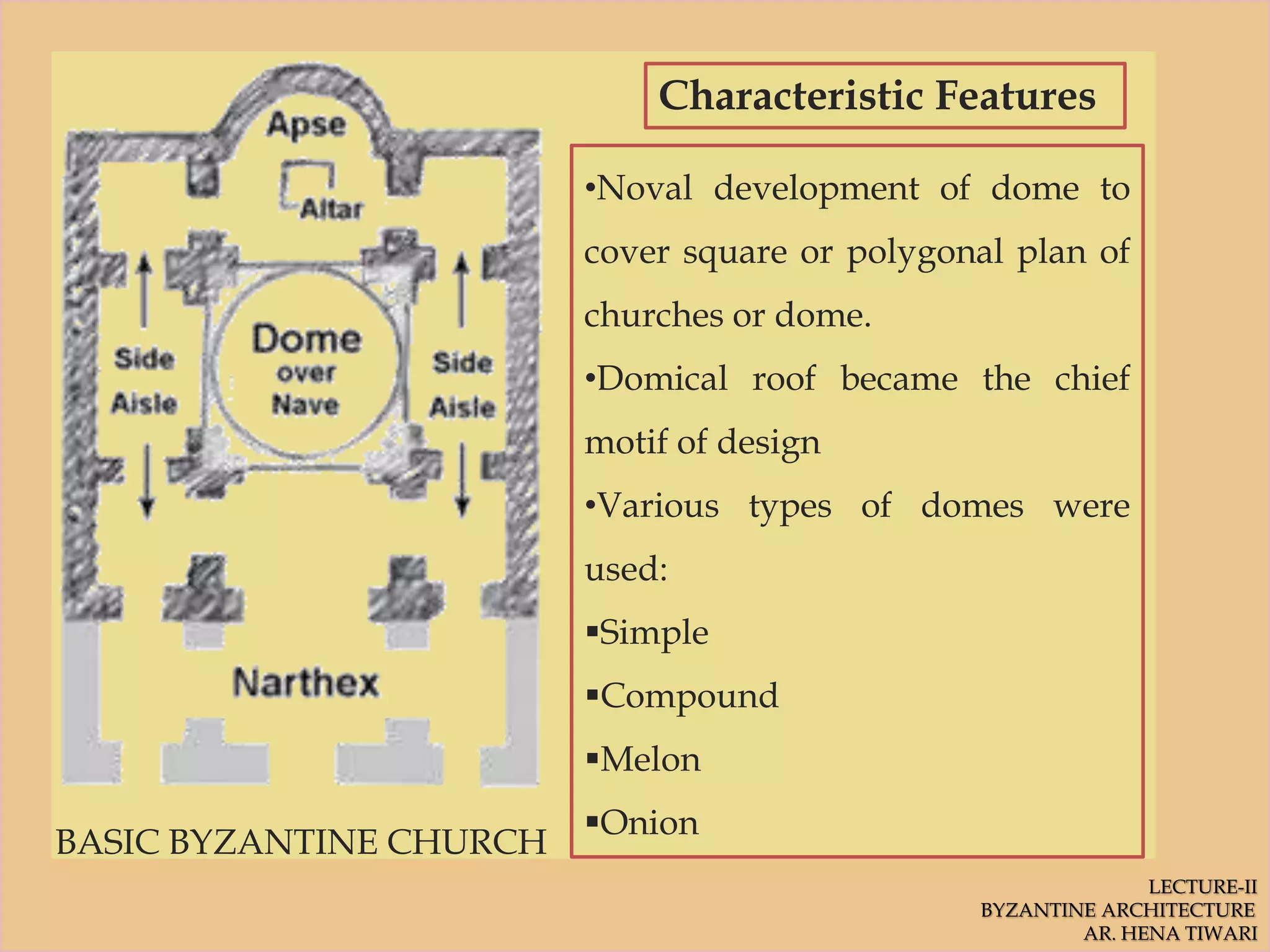 Hoa lec ii (byzantine architecture) | PPTX