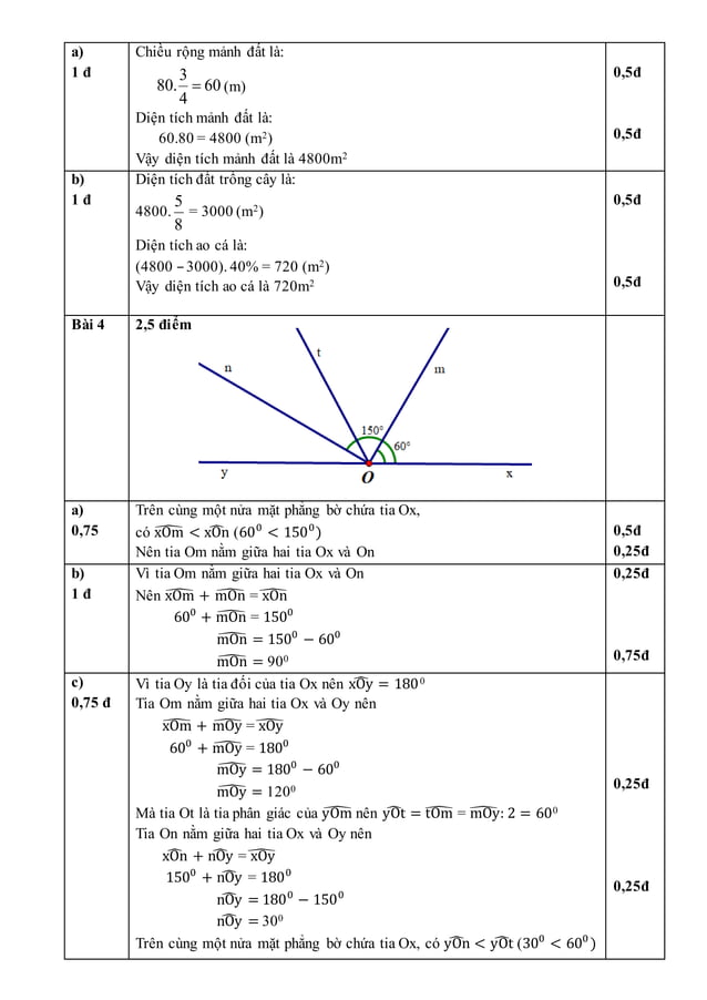 Đề Thi HK2 Toán 6 - THCS Hoàng Diệu | DOCX