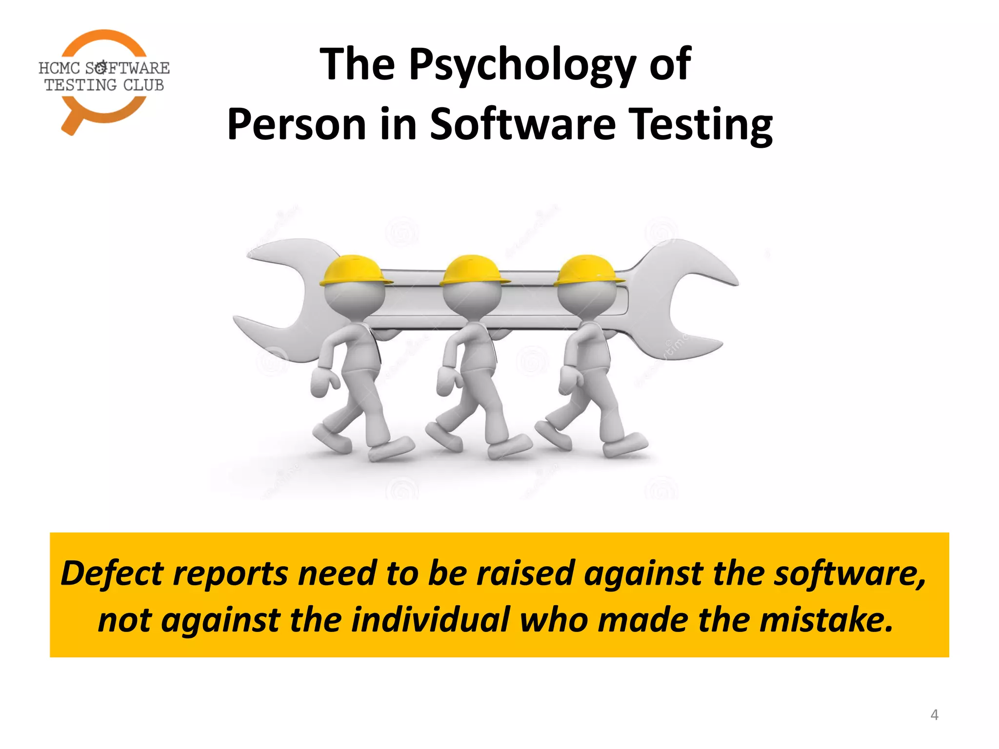 [Hoang nguyen] The Psychology in Software Testing | PDF