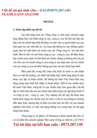 Hoàn thiện công tác lập báo cáo tài chính hợp nhất tại tổng công ty cổ phần y tế Danameco.doc