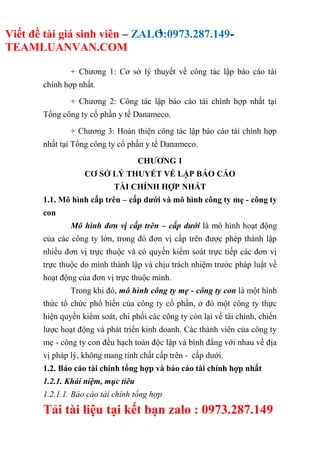Hoàn thiện công tác lập báo cáo tài chính hợp nhất tại tổng công ty cổ phần y tế Danameco.doc