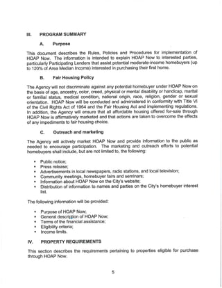 Corona Redevelopment Agency - HOAP Now Guidelines | PDF