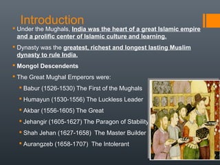 mughal empire ppt architecture | PPT