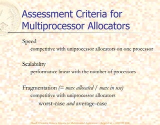 Hoard: A Scalable Memory Allocator for Multithreaded Applications | PPT