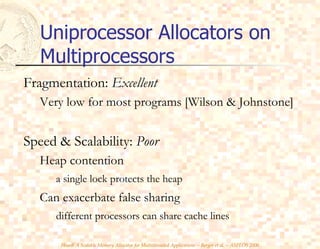 Hoard: A Scalable Memory Allocator for Multithreaded Applications | PPT