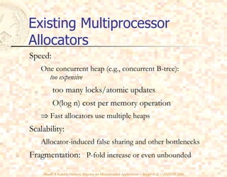 Hoard: A Scalable Memory Allocator for Multithreaded Applications | PPT