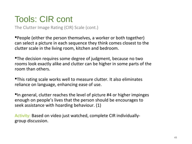 Hoarding and squalor training slideshow | PPT