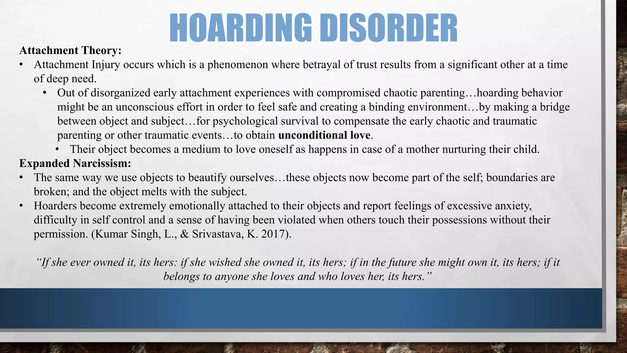 Hoarding disorder pres | PPTX