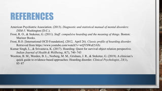 Hoarding disorder pres | PPTX