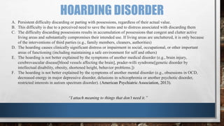Hoarding disorder pres | PPTX