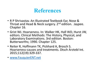 Differentials of HOARSENESS & VERTIGO | PPTX