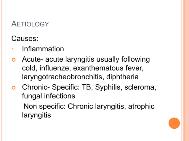 Hoarseness of voice | PPTX | Ear, Nose and Throat Conditions | Diseases ...