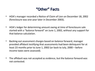 HOA and IRS Lien Priority Issues | PPT