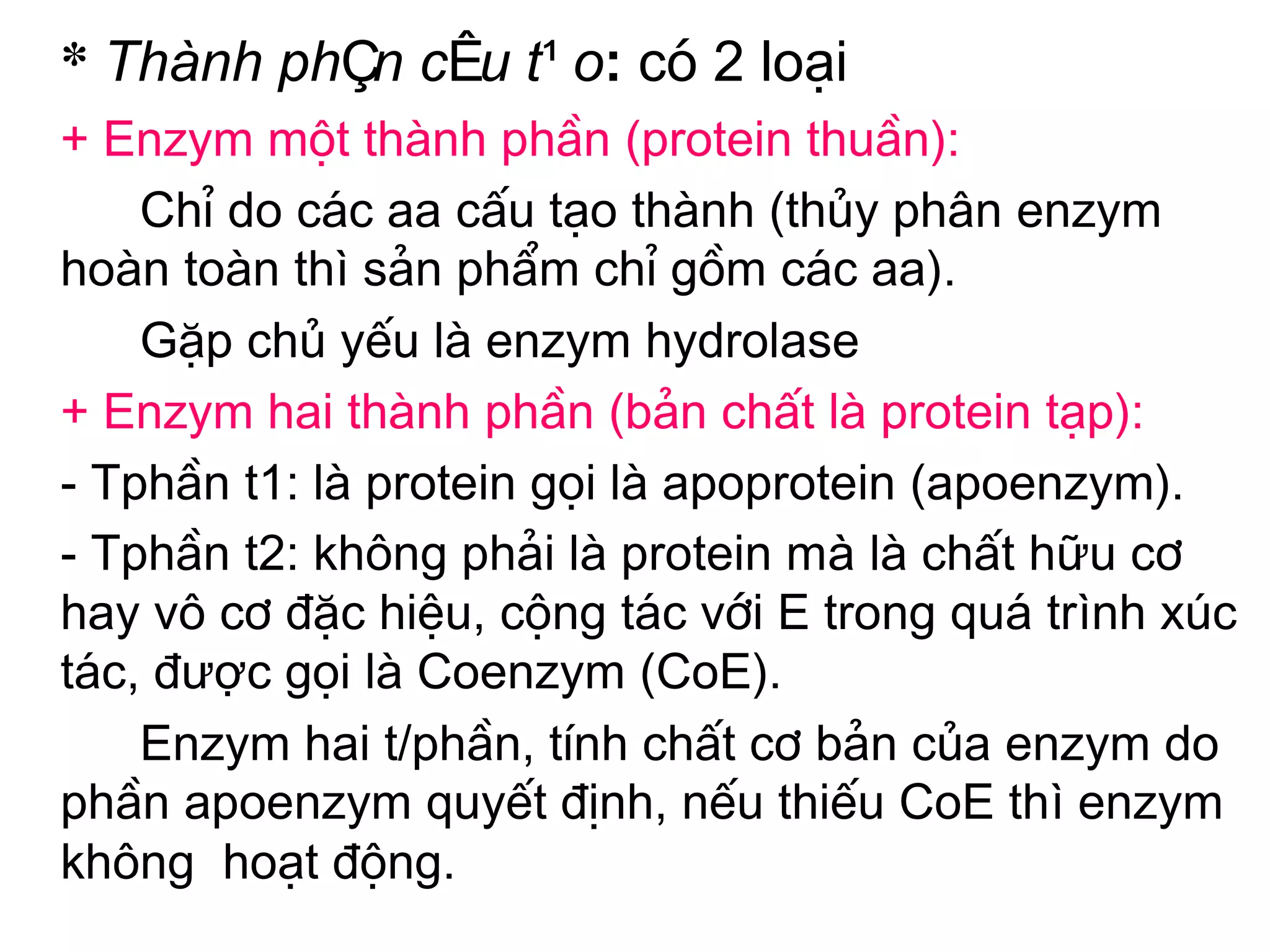 Hoá sinh enzym | PDF