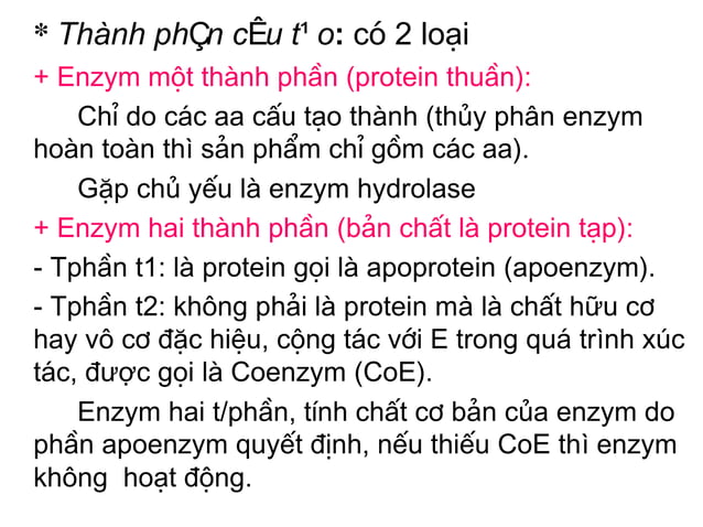 Hoá sinh enzym | PDF