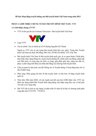 Hoạt động truyền thông PR của VTV | PDF