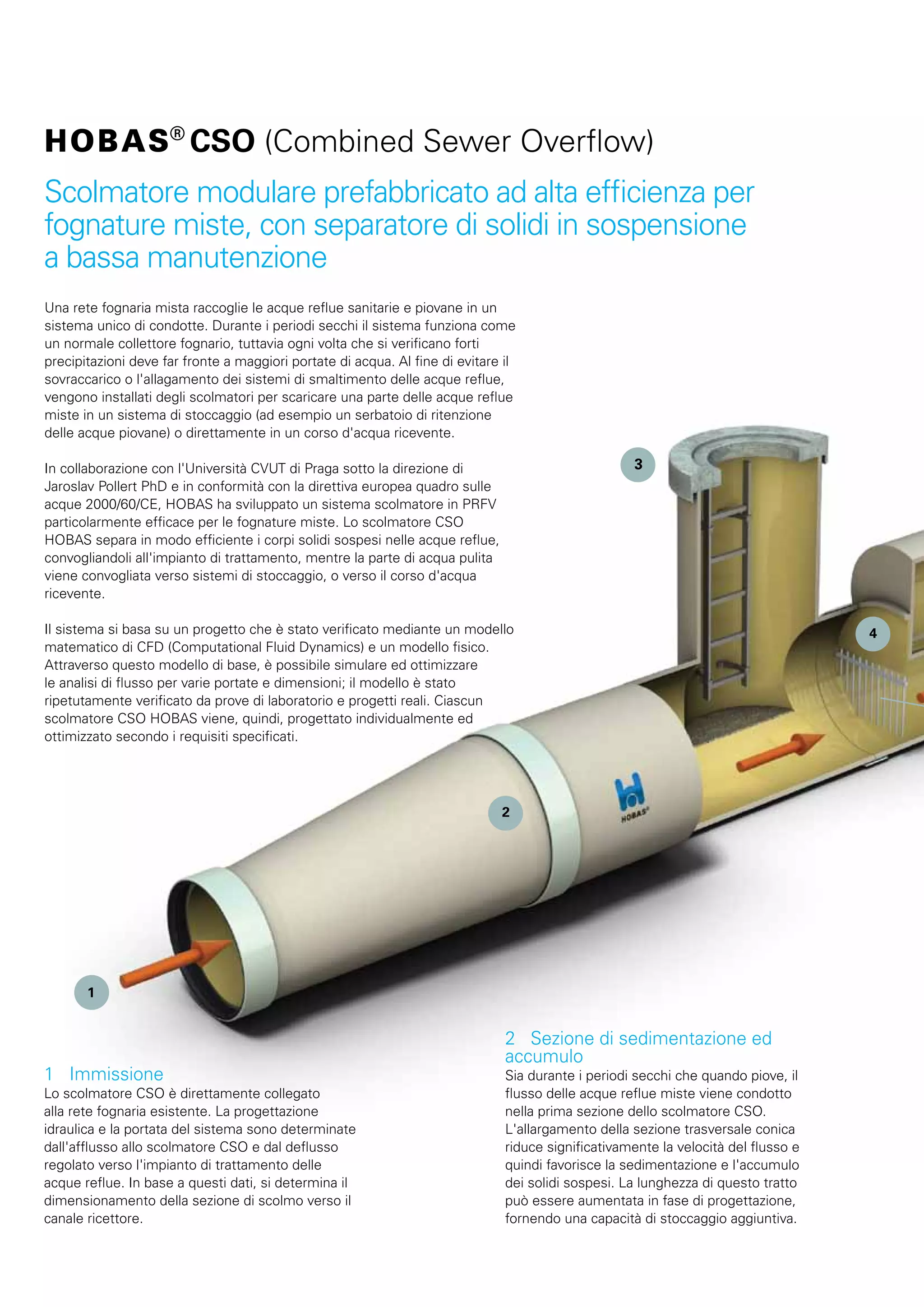 HOBAS CSO Scolmatore Prefabbricato ad alta efficienza | PDF