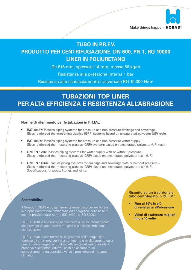 HOBAS Tubazioni Top Liner Flyer | PDF