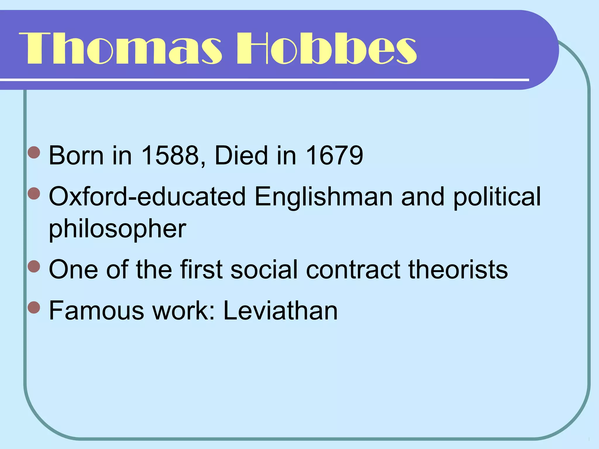 Thomas Hobbes | PPT