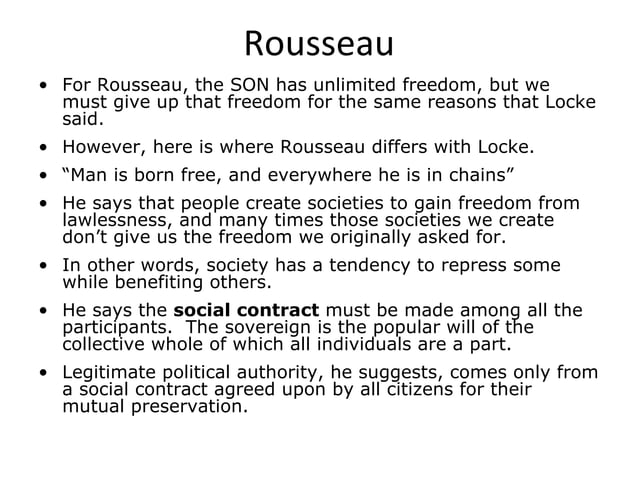 Hobbes, Locke, And Rousseau | PPT