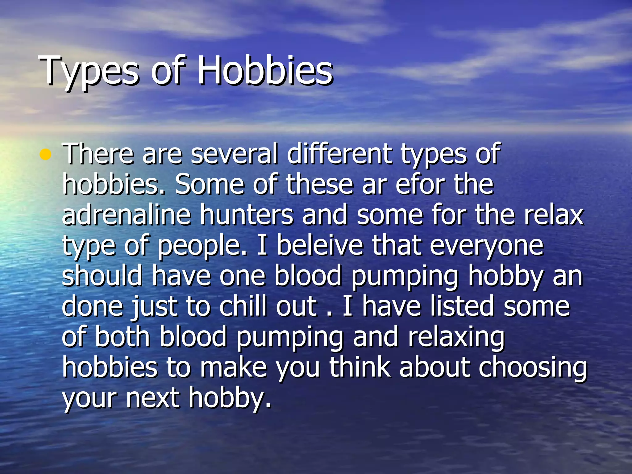 Hobbies | PPT