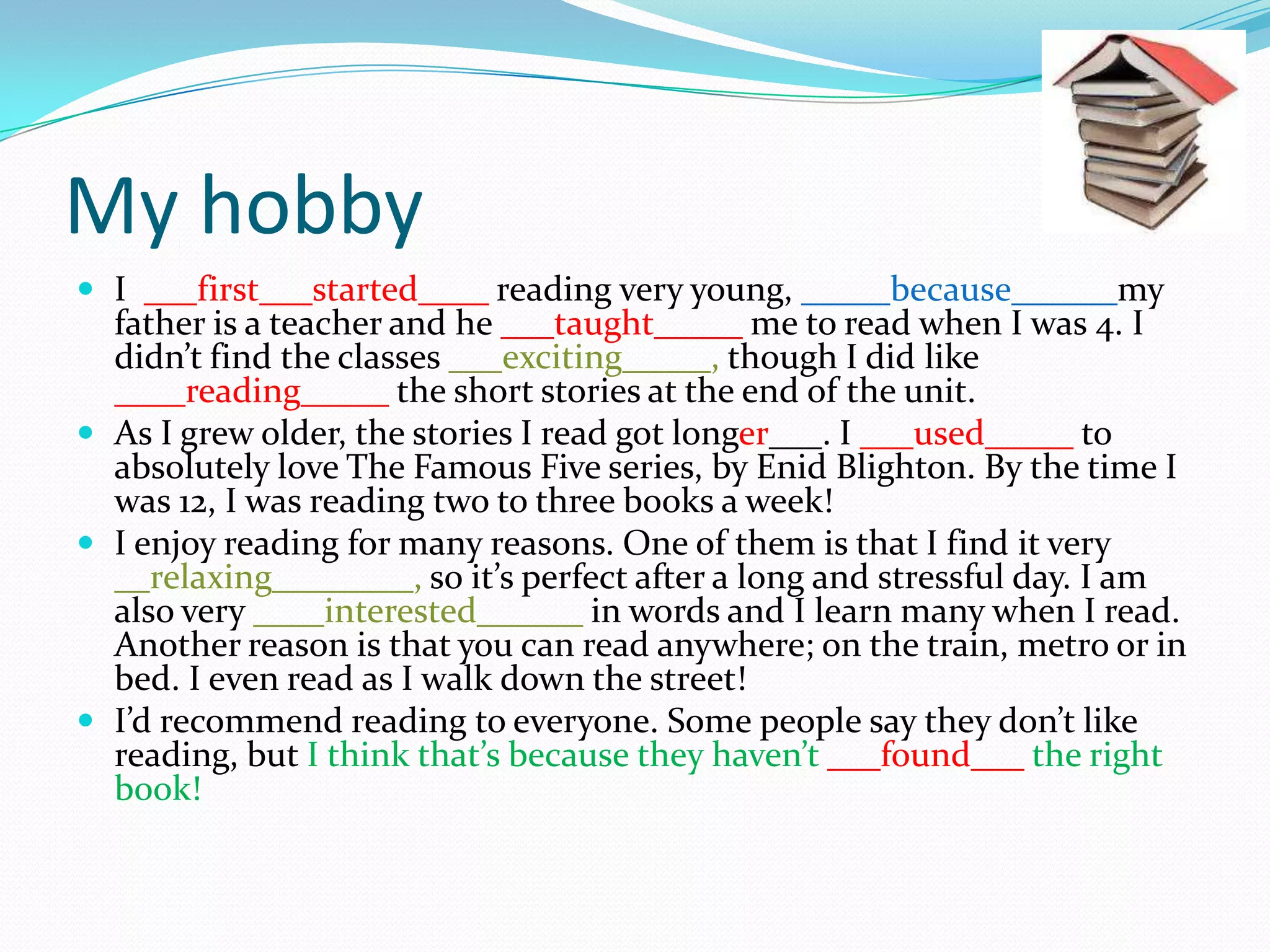 Hobbies-article | PPT | Free Download
