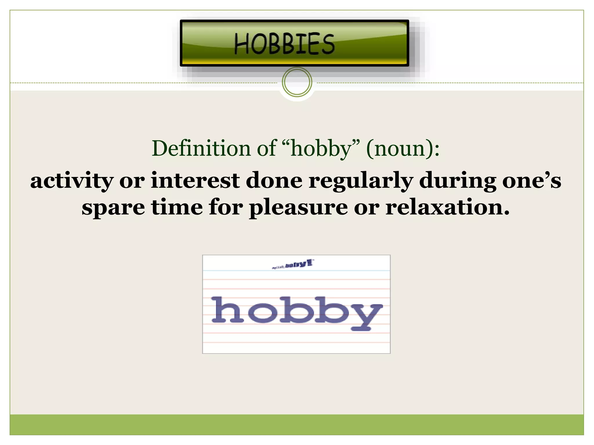 Hobbies | PPTX