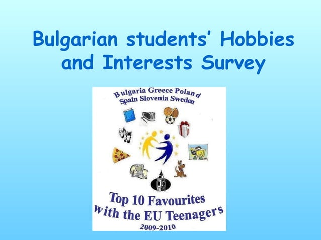 Hobbies Charts Bulgarian Students | PPT