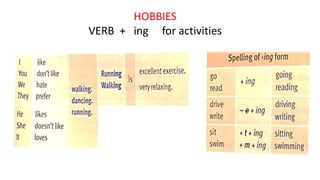 Hobbies class | PPTX