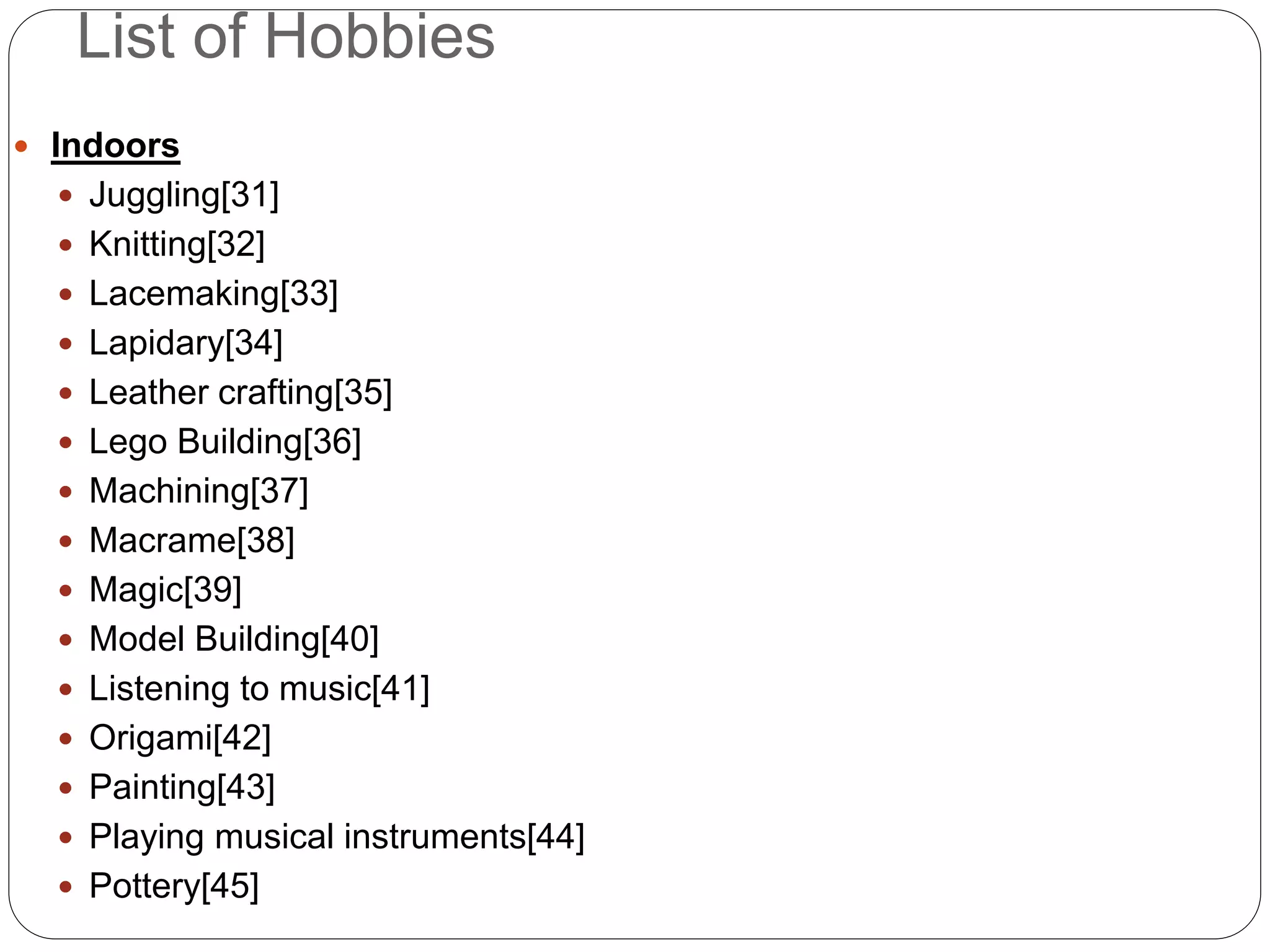 Hobbies and interest | PPTX