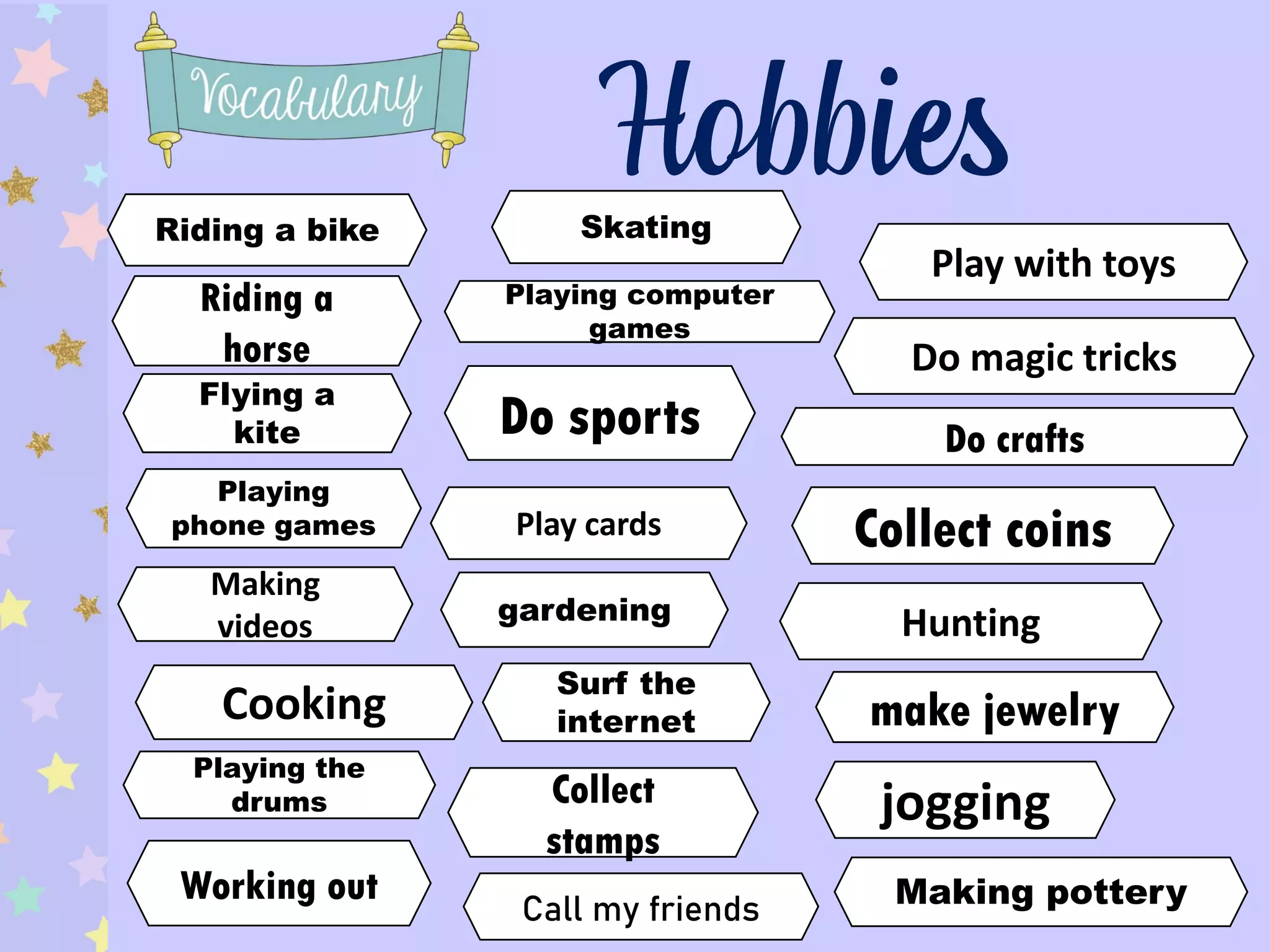 Hobbies vocabulary part 2 | PDF