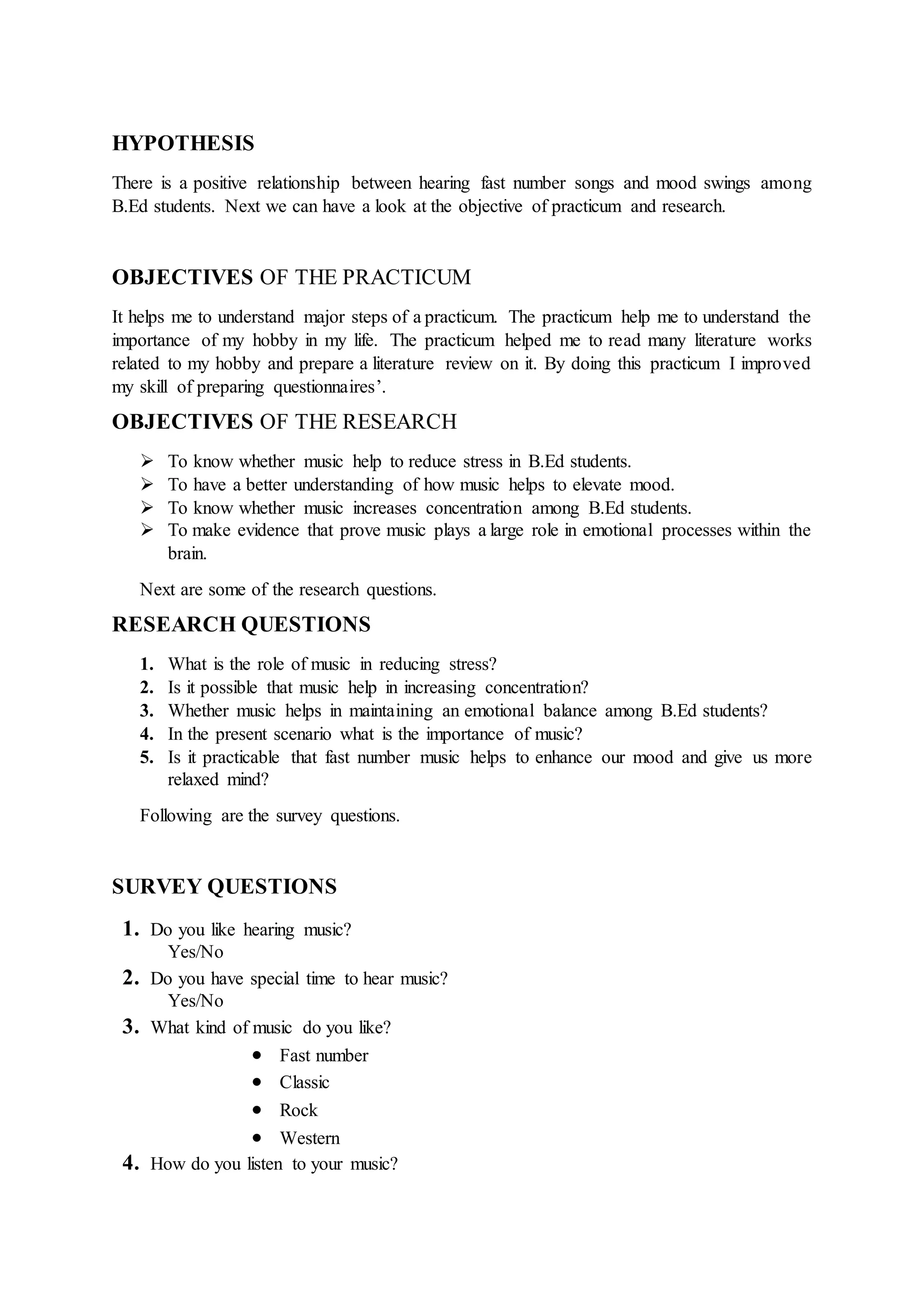MINI PROJECT FOR B.Ed STUDENTS | PDF