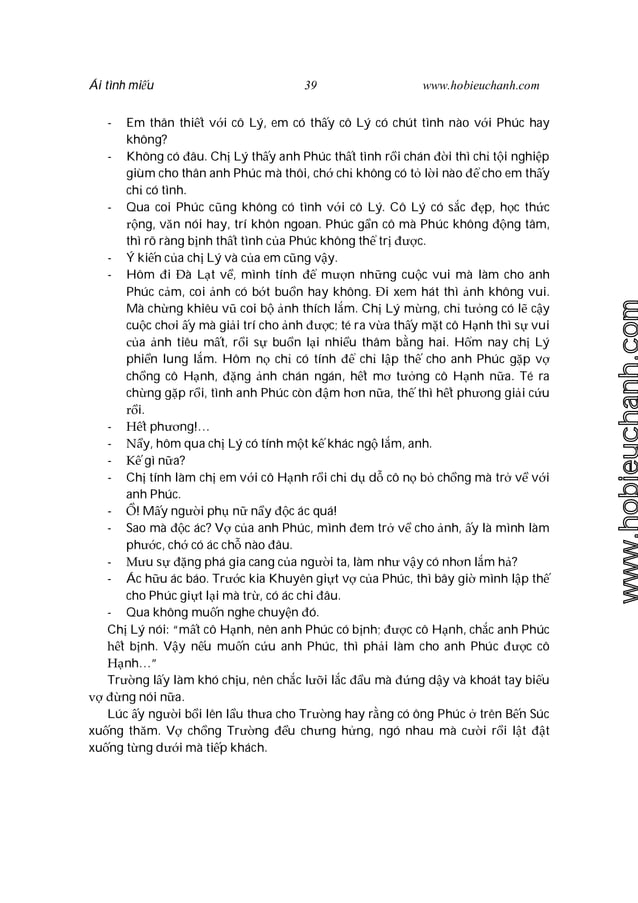 Ho bieu chanh ai tinh mieu | PDF