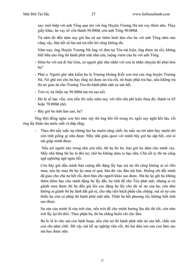 Ho bieu chanh mot doi tai sac | PDF