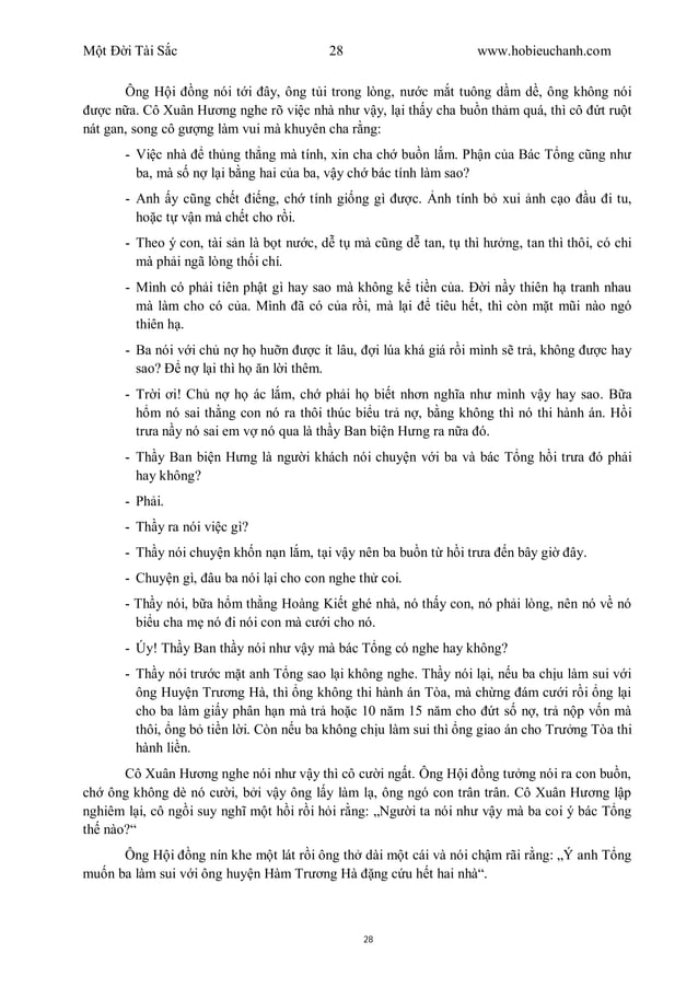 Ho bieu chanh mot doi tai sac | PDF