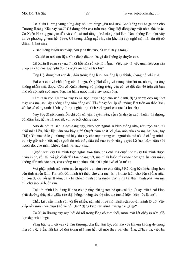 Ho bieu chanh mot doi tai sac | PDF