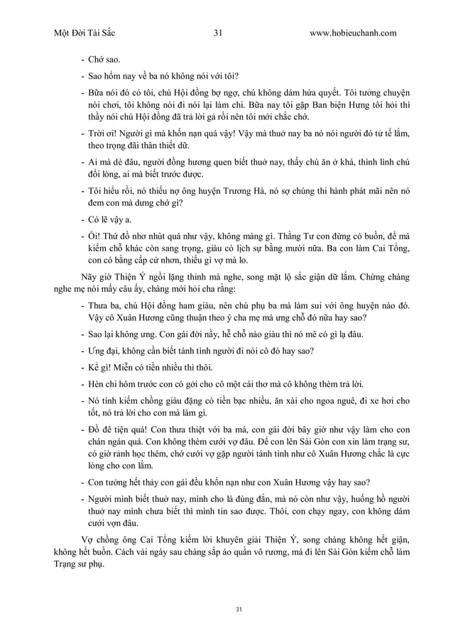 Ho bieu chanh mot doi tai sac | PDF