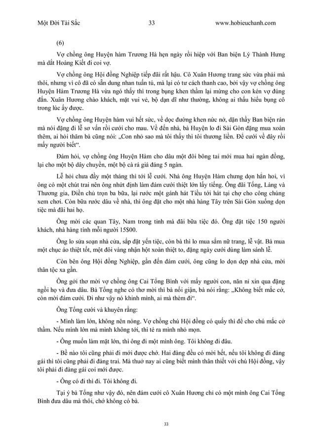 Ho bieu chanh mot doi tai sac | PDF