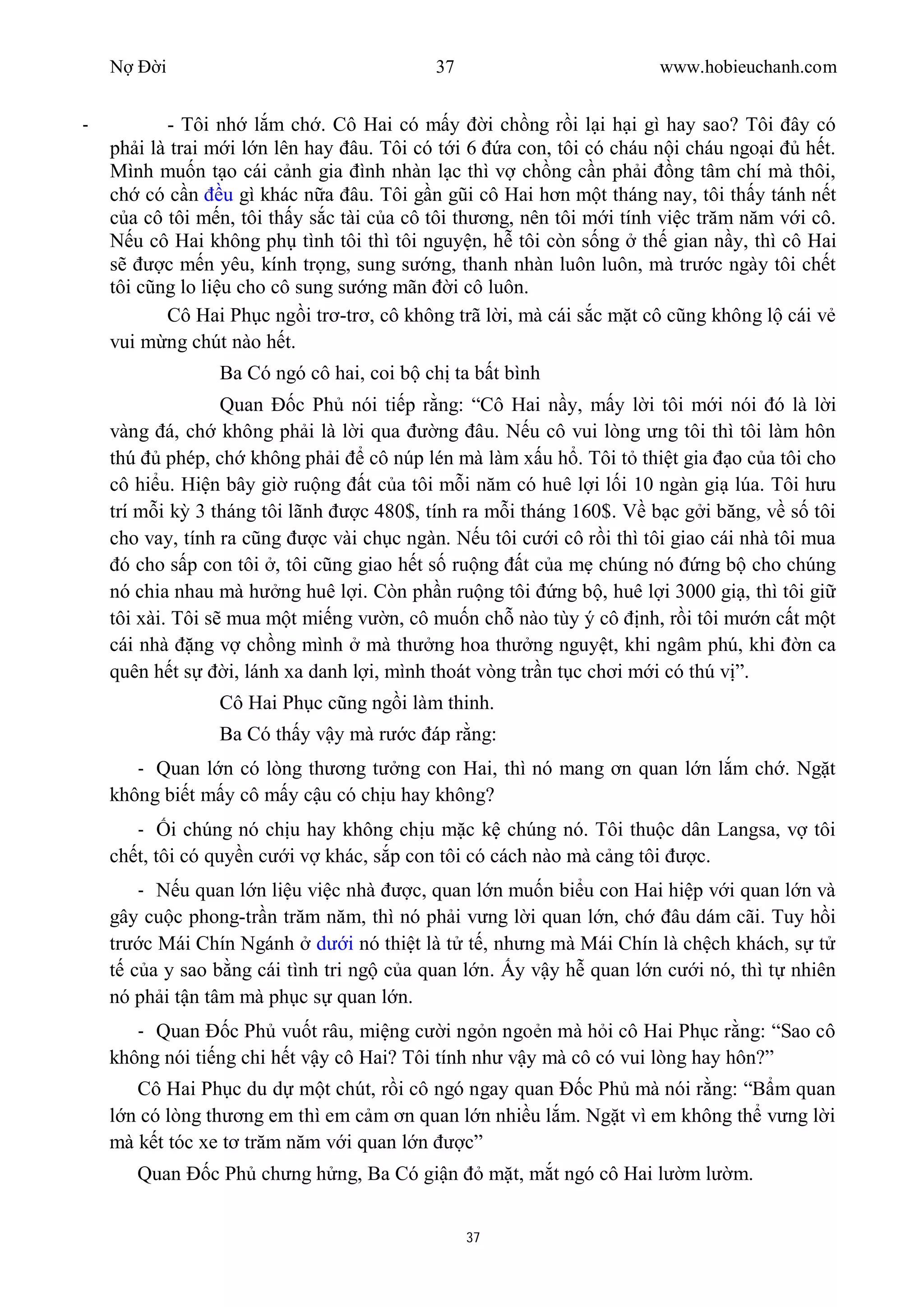 Ho bieu chanh no doi - quyen nhi | PDF