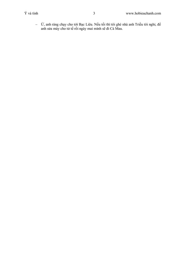 Ho bieu chanh y va tinh | PDF