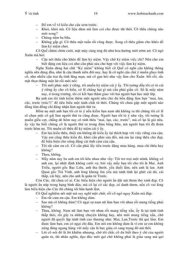 Ho bieu chanh y va tinh