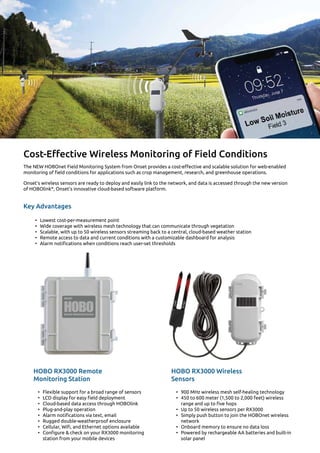 Onset HOBOnet Infobroschüre | PDF | Gardening | Home & Garden