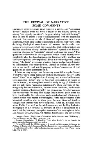 Hobsbawm narrative | PDF