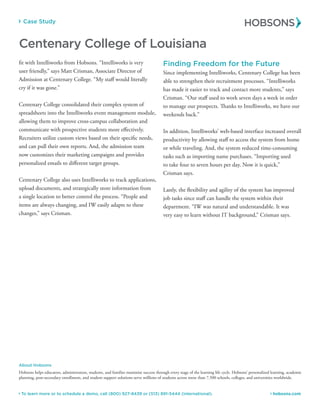 Centenary College of Louisiana Case Study | PDF