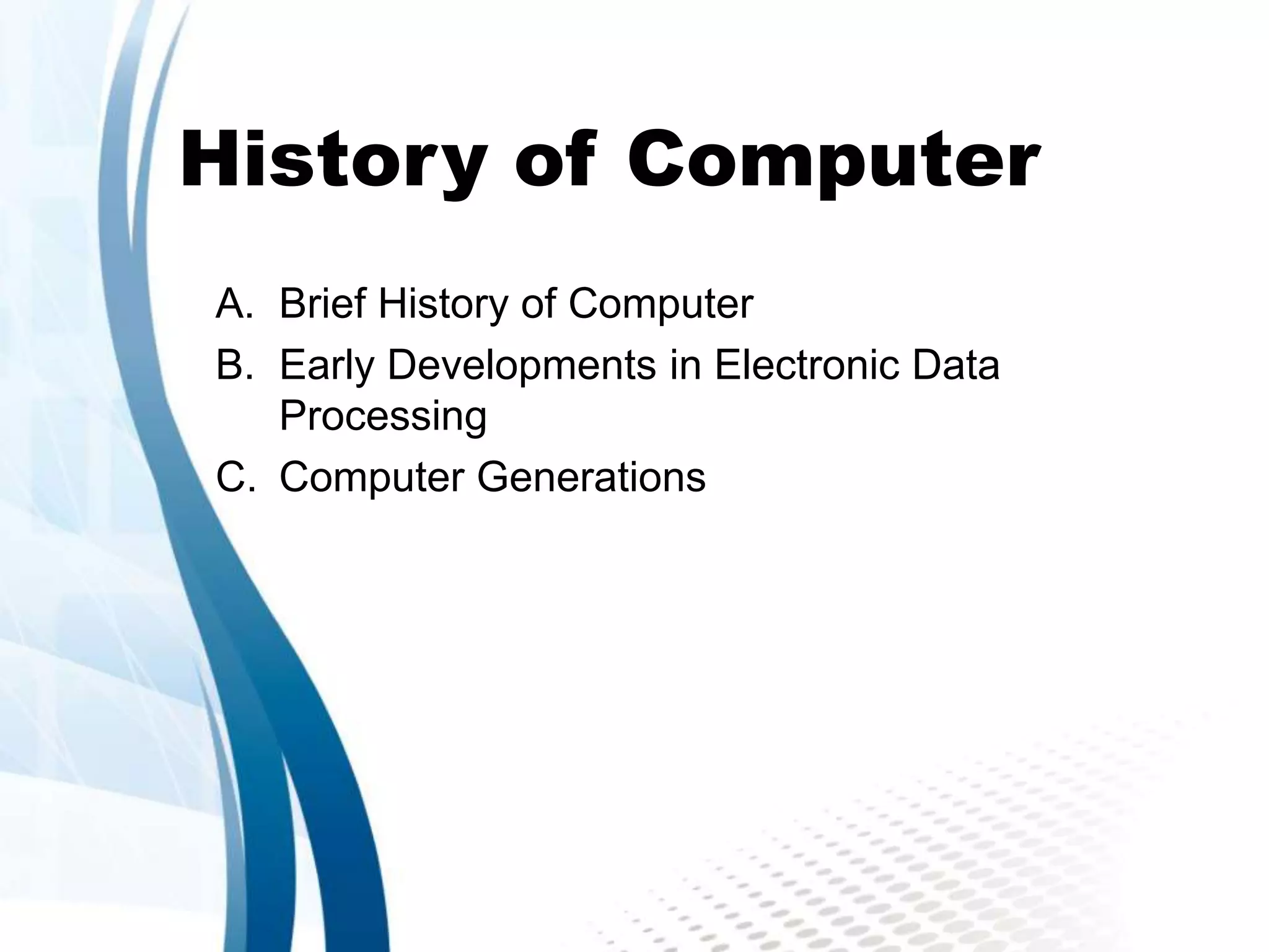 Short History of Computer | PPSX