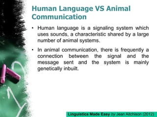 Hockett’s language features | PPTX
